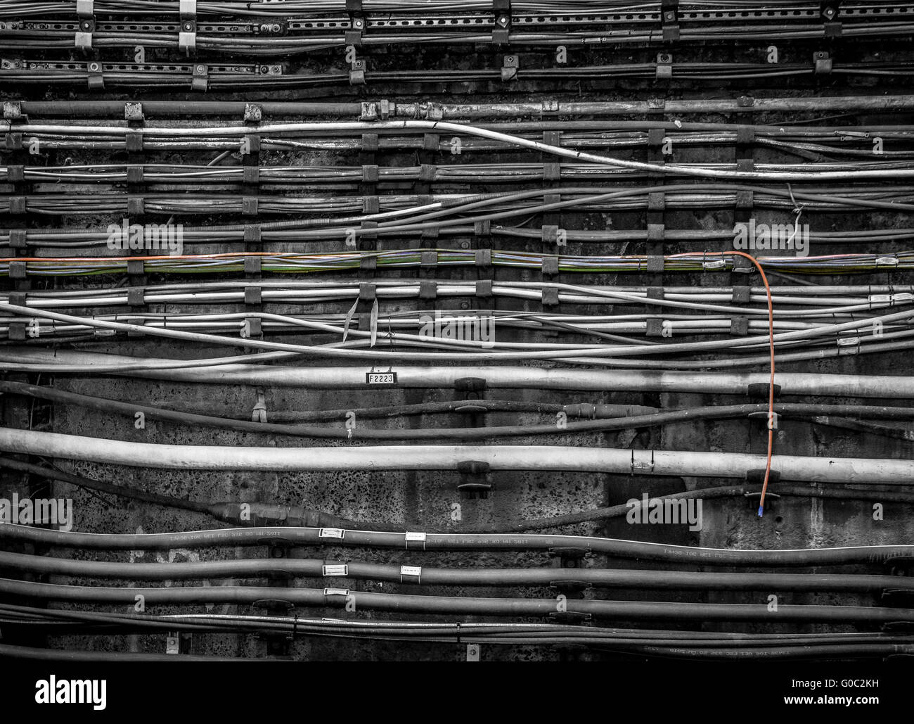 Danger from electricity wires and cables hi-res stock photography and ...