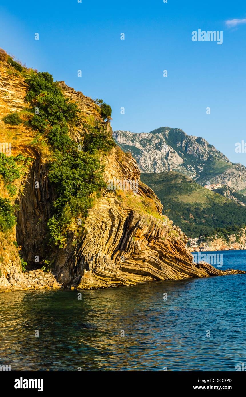 Landscape view on mountains and sea in Montenegro Stock Photo - Alamy