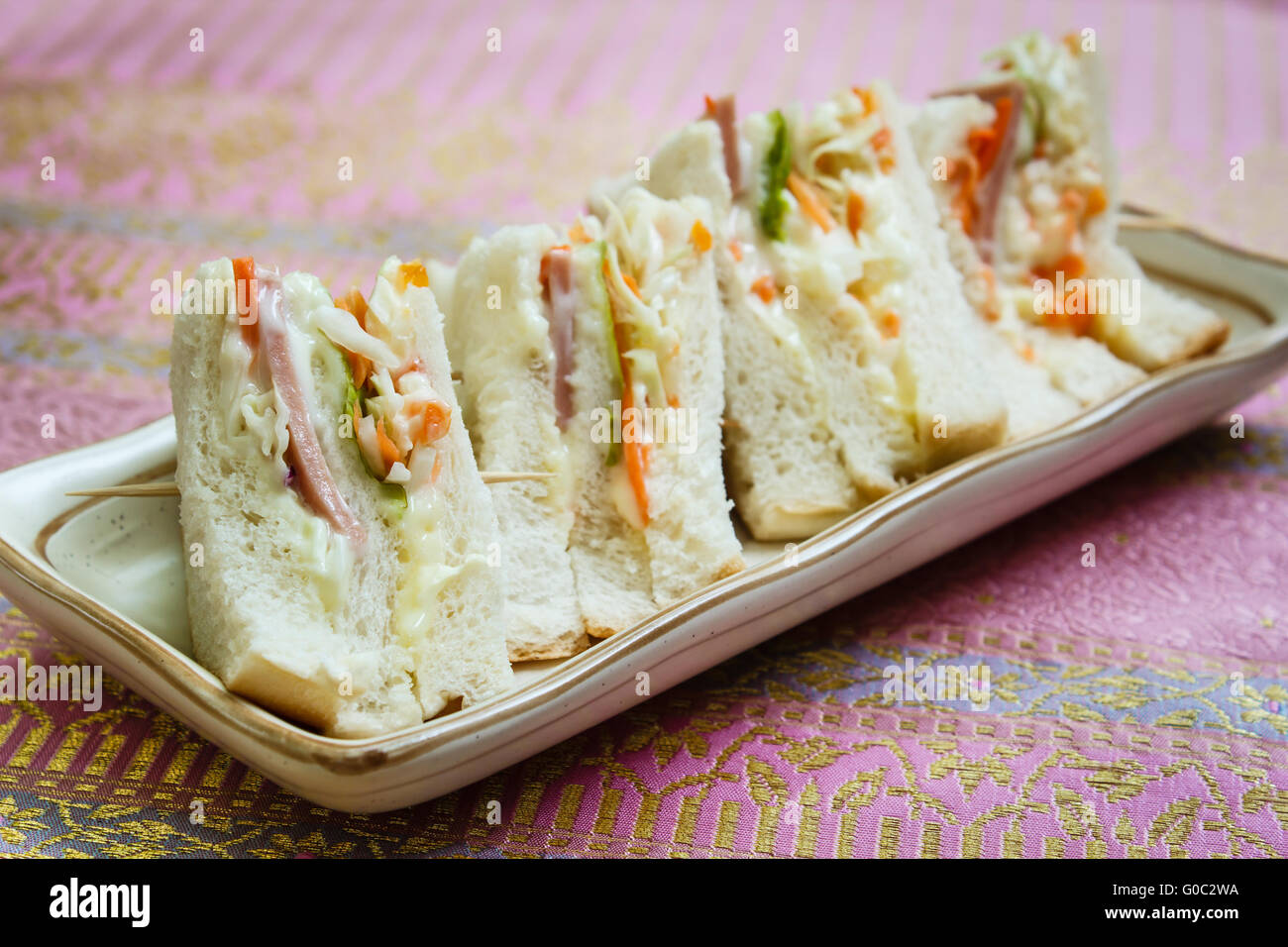 sandwich with ham, thai food style Stock Photo - Alamy