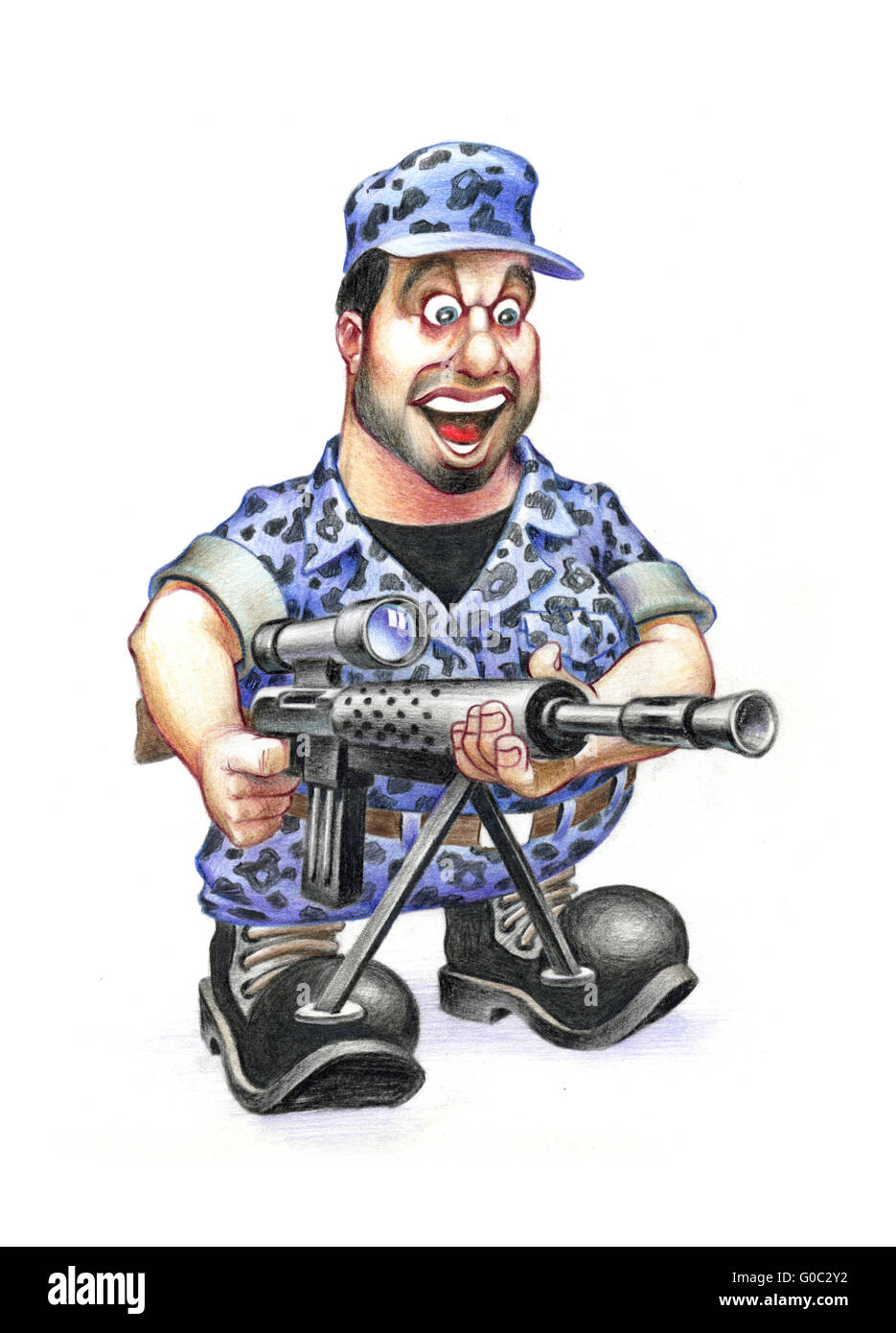 Soldier with sniper gun Stock Photo - Alamy