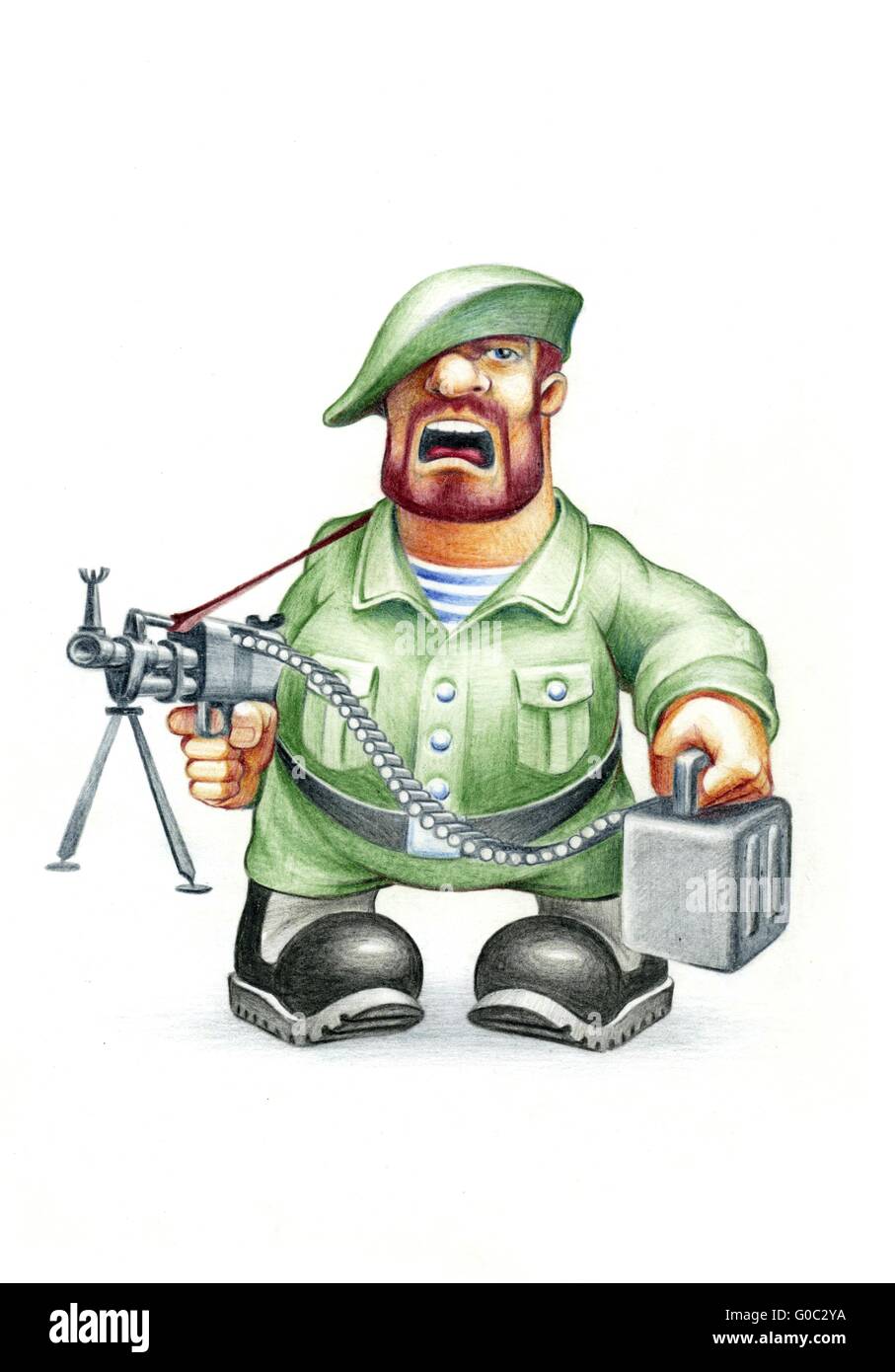 Cartoon Ww1 Soldier With Gun