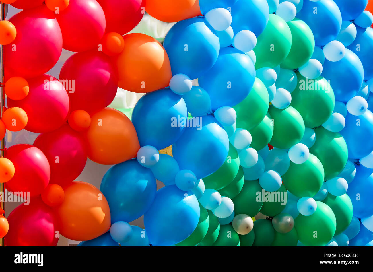Beautiful balloons, decoration for the holiday Stock Photo - Alamy
