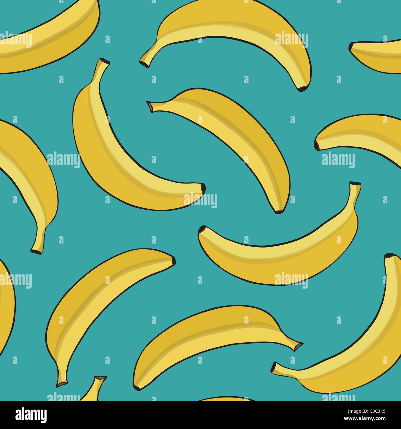 Seamless background with yellow bananas Stock Vector Image & Art - Alamy