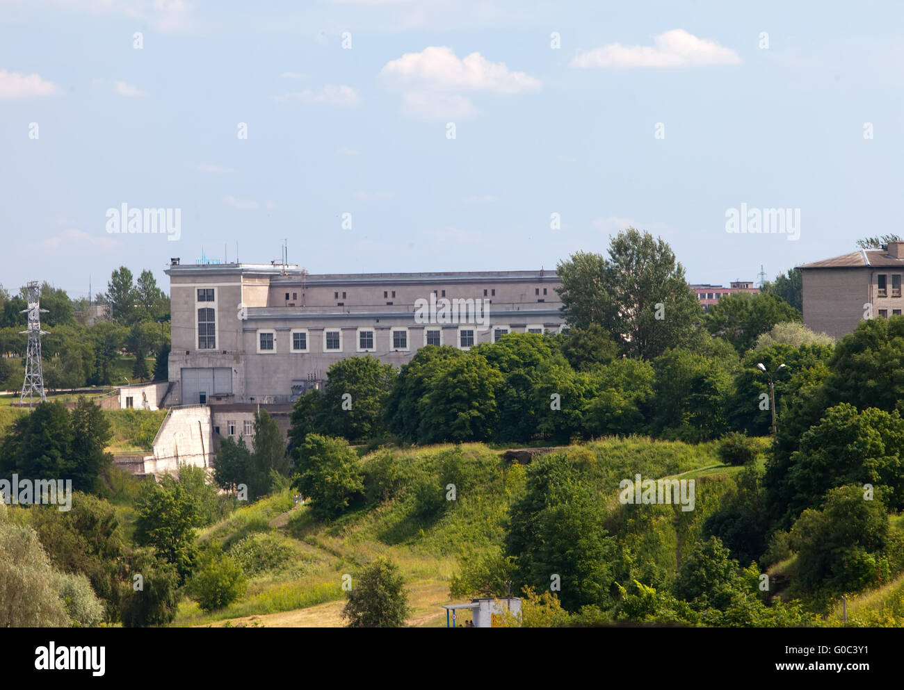Estonia. Narva. Hydroelectric power station on the Stock Photo - Alamy