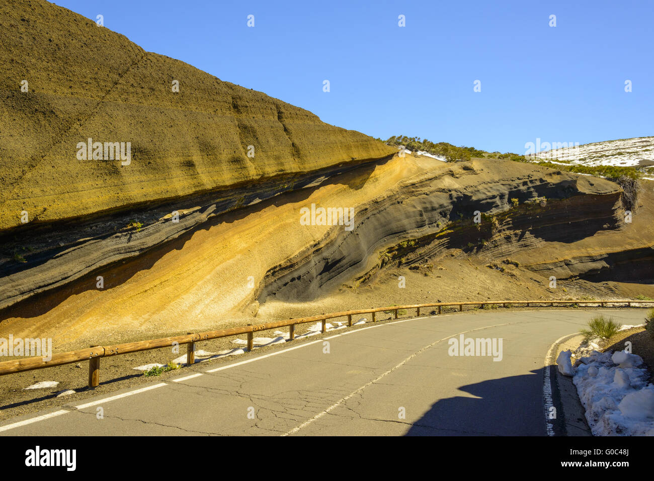 Layers of volcanic stone at Teide, Tenerife Stock Photo - Alamy
