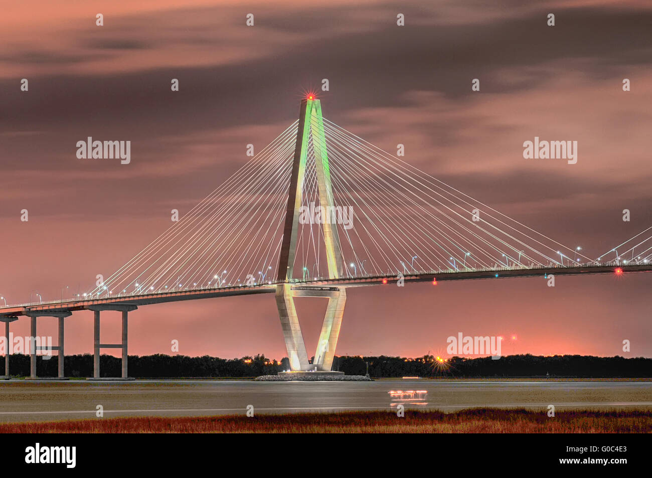 The Arthur Ravenel Jr. Bridge that connects Charleston to Mount ...