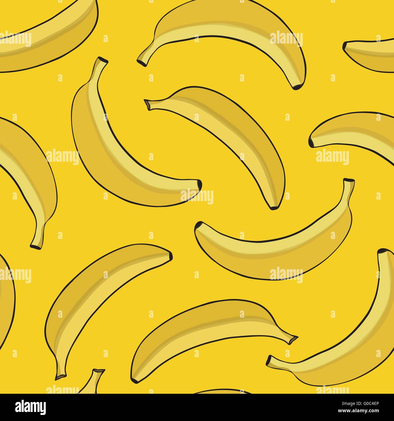 Seamless background with yellow bananas Stock Vector Image & Art - Alamy