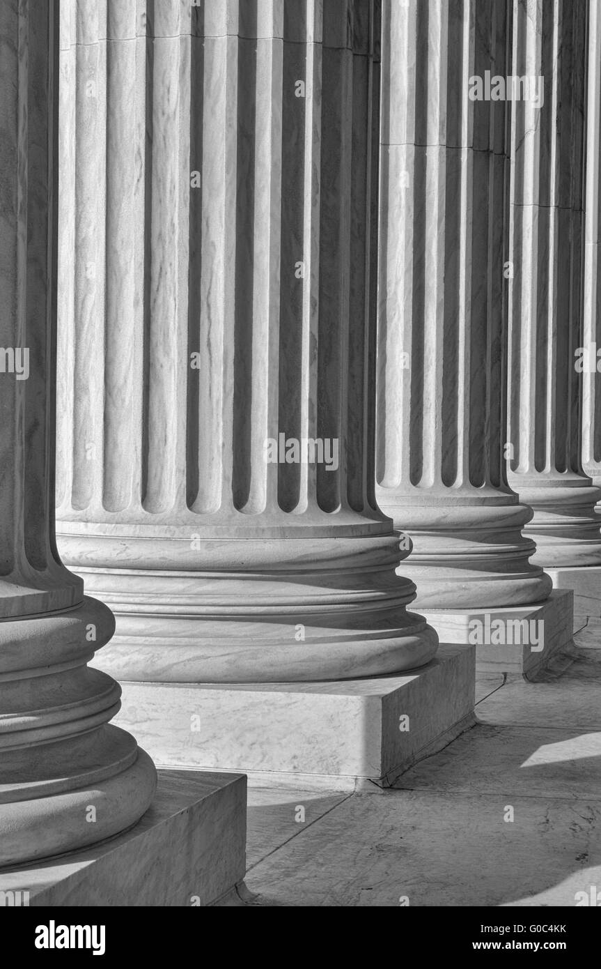 Pillars of Law and Information at the United States Supreme Court Stock ...
