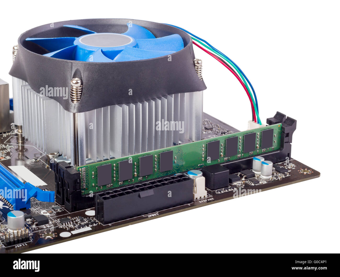 Computer motherboard isolated on white background Stock Photo - Alamy