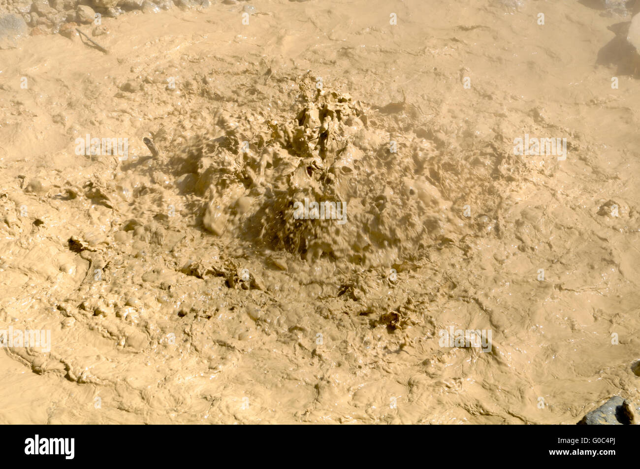 Boiling Mud Pot in Mount Lassen National Park Stock Photo - Alamy