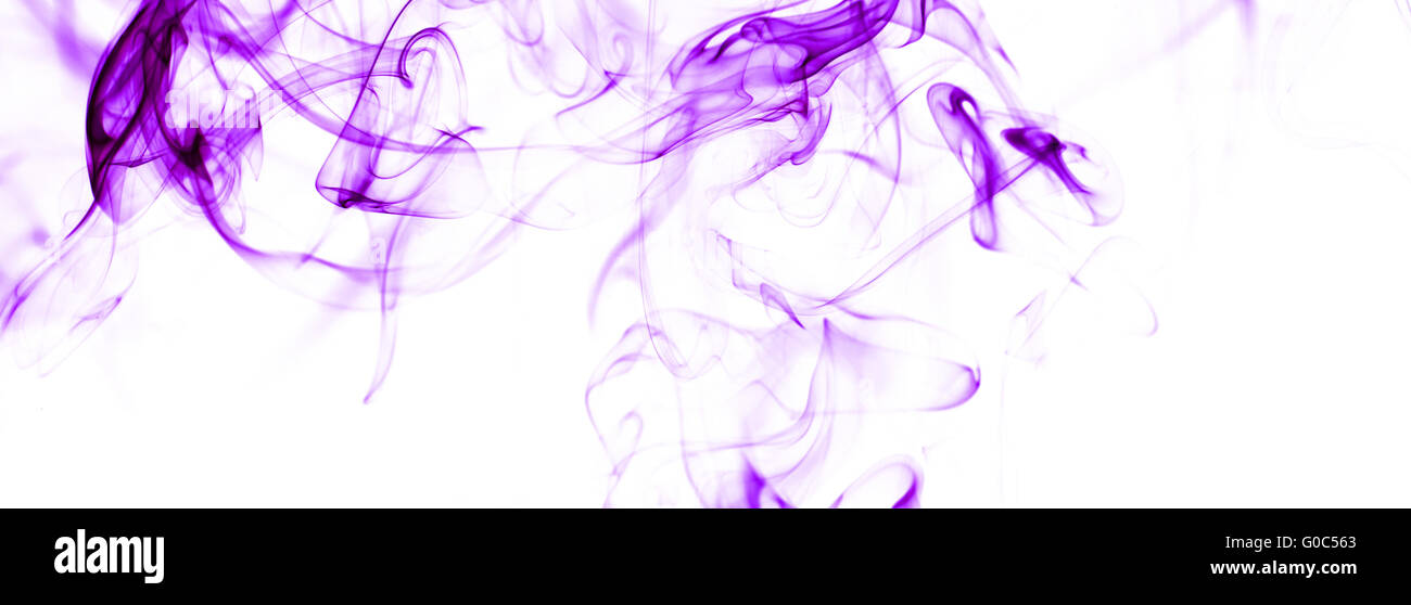 Beautiful smoke on the white background - macro photo Stock Photo - Alamy