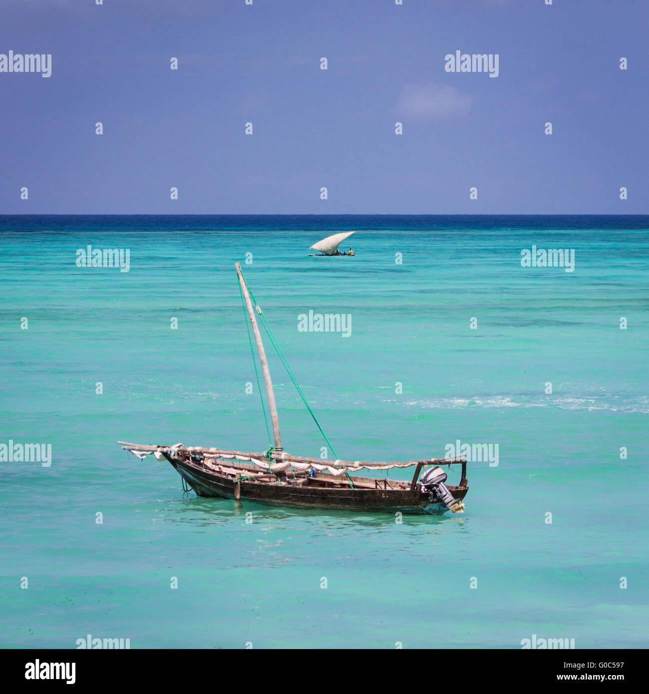 Traditional handmade dhow seen in Zanzibar, Africa Stock Photo - Alamy