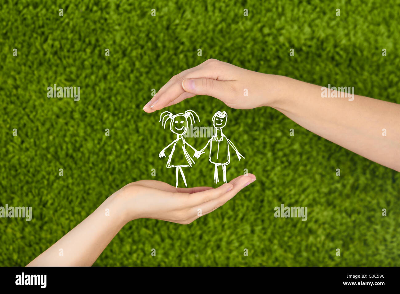 Protecting family hi-res stock photography and images - Alamy