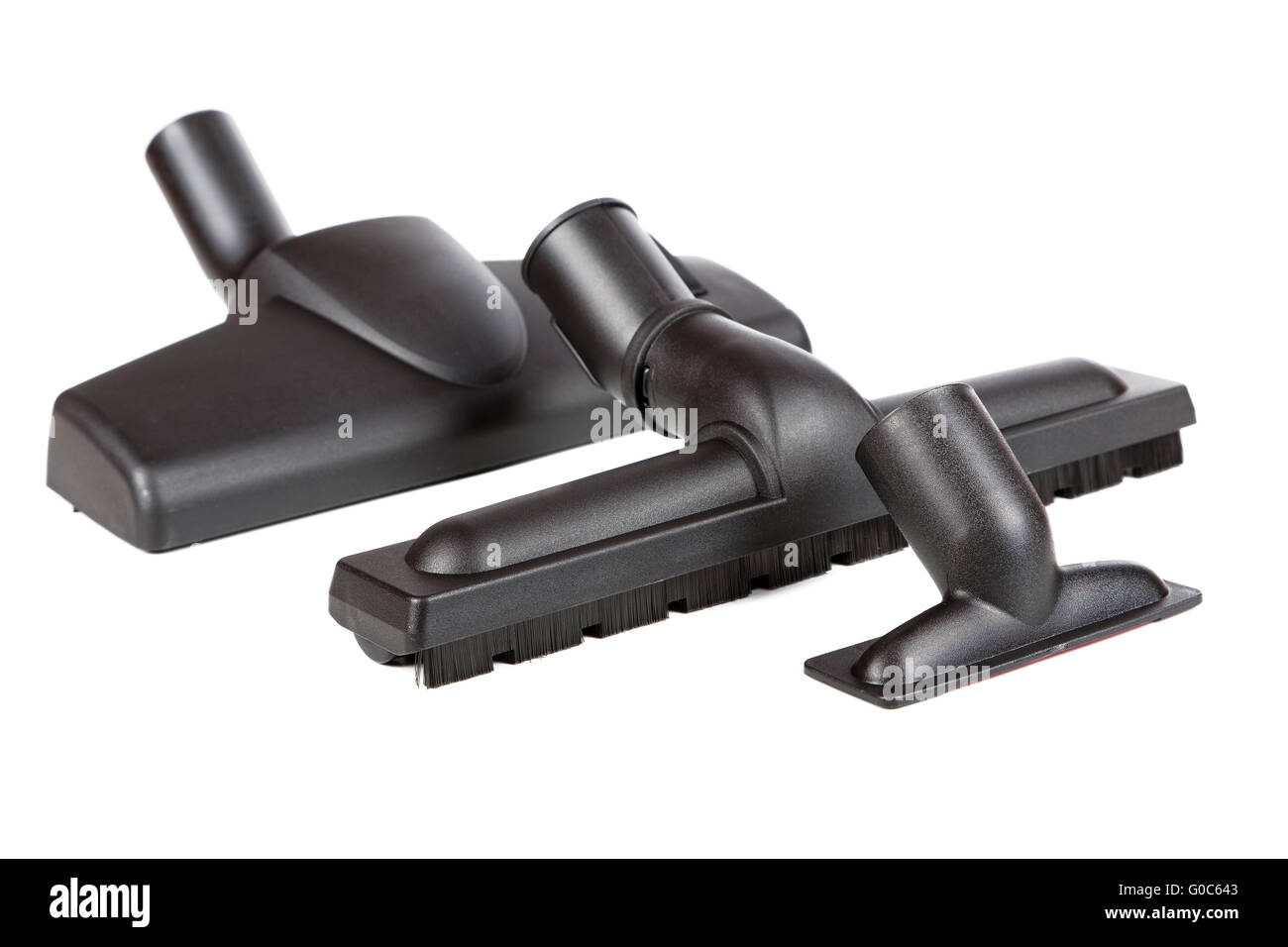 Brushes for the vacuum cleaner isolated on a white background Stock ...