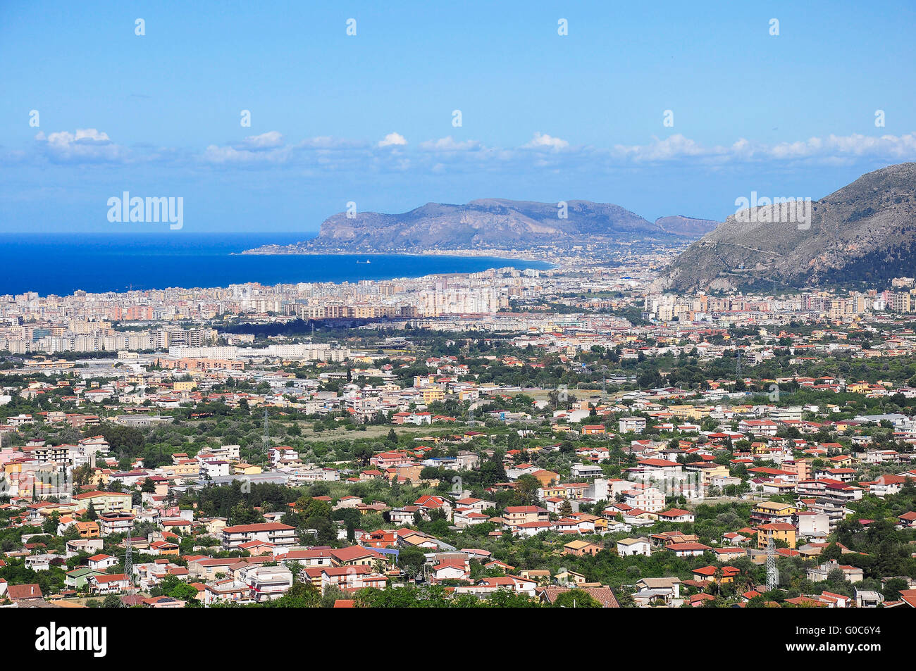 Aerial view of Palermo from Monreale. Sicily. Italy Stock Photo - Alamy