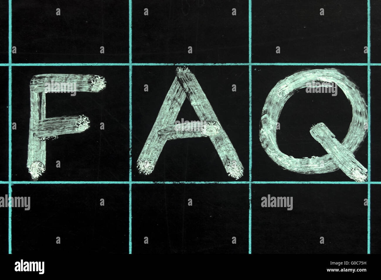 abbreviation FAQ handwritten on black chalkboard Stock Photo - Alamy