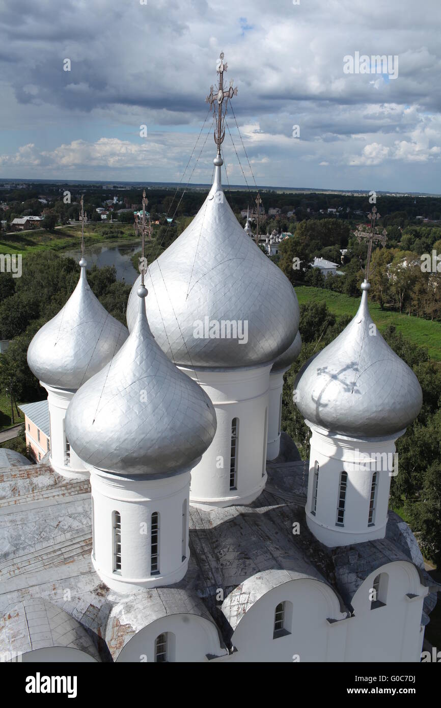 Church domes top view Stock Photo - Alamy