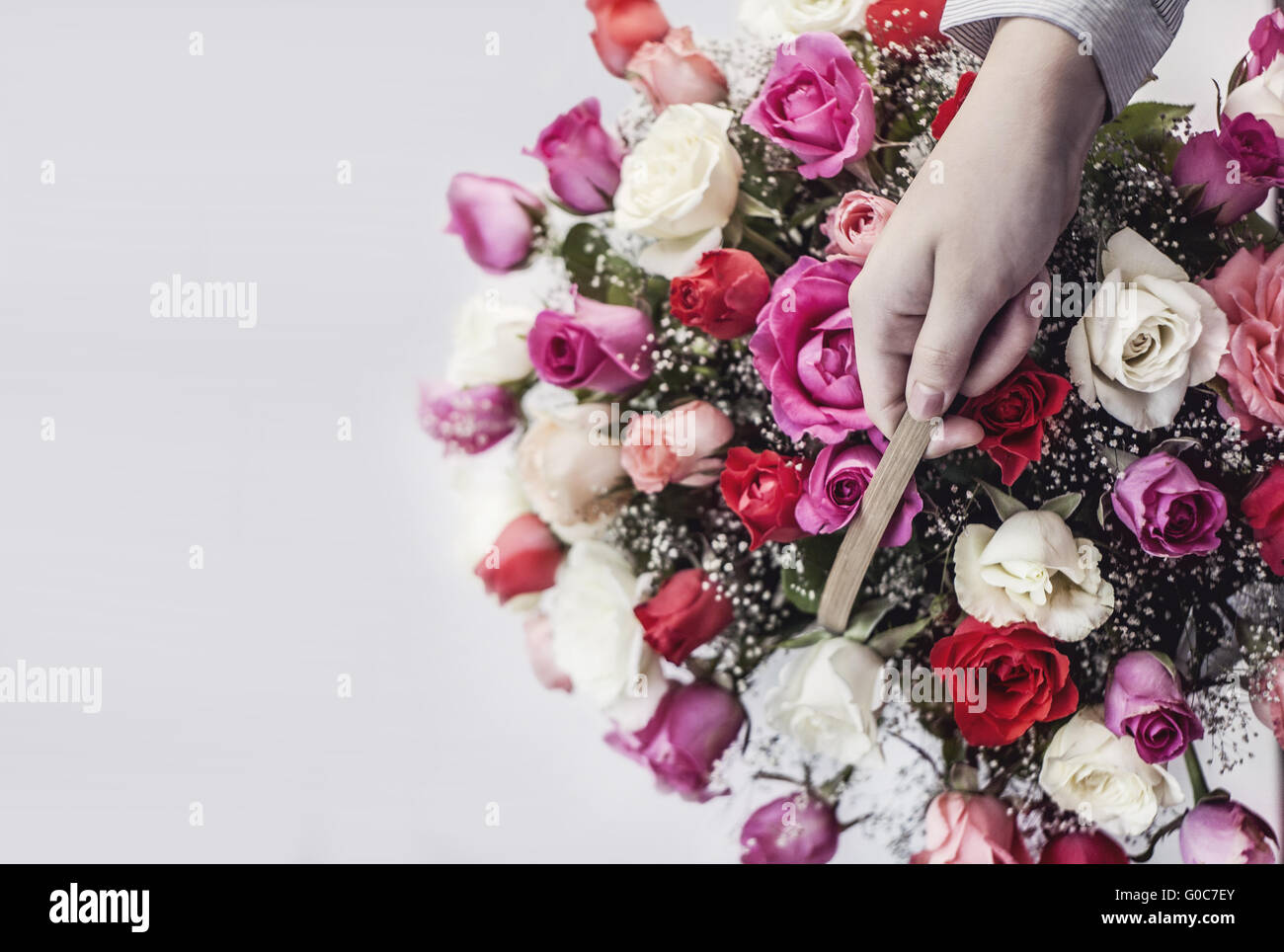 hand with flower Stock Photo - Alamy