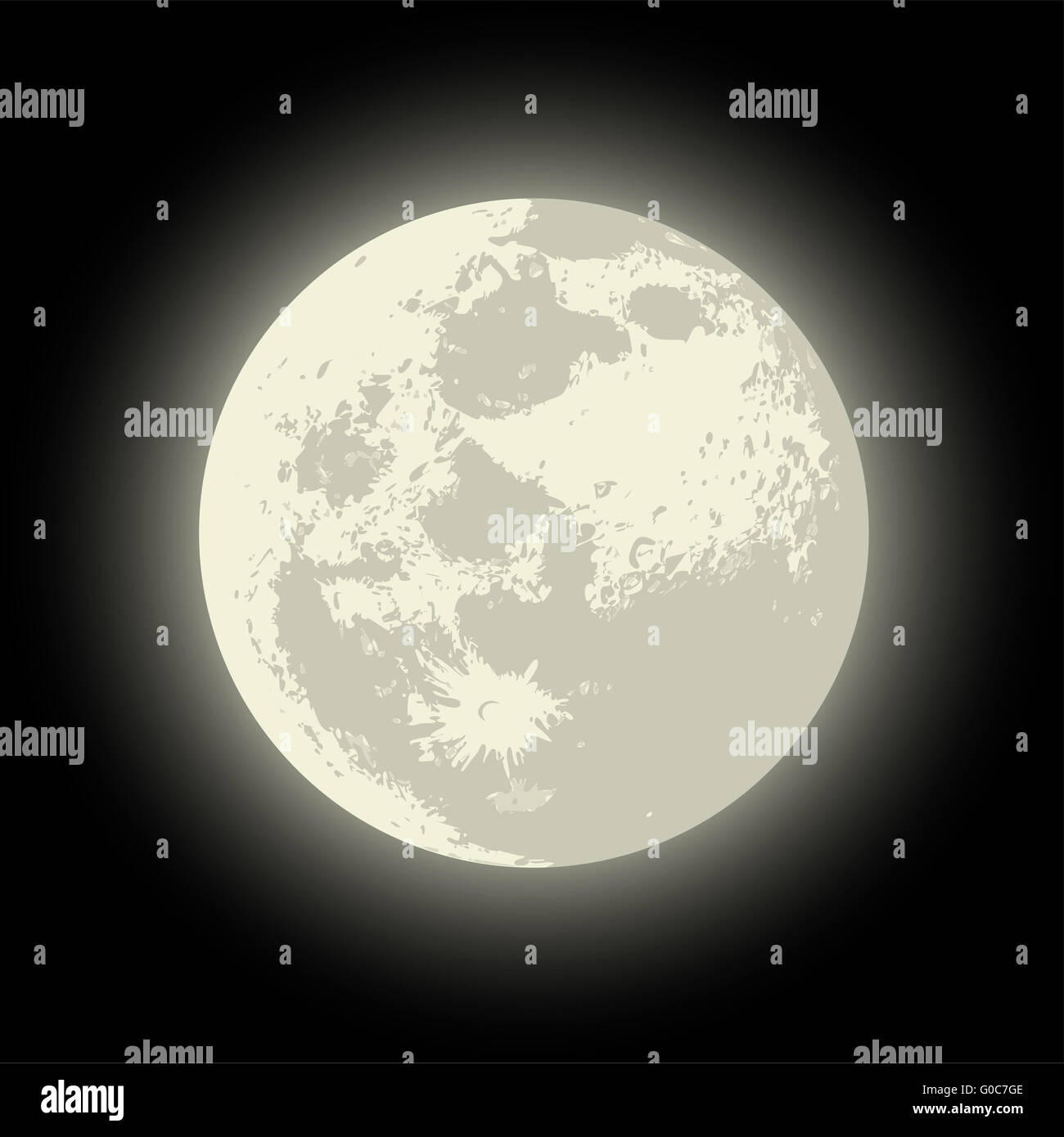 Full Moon illustration Stock Photo - Alamy