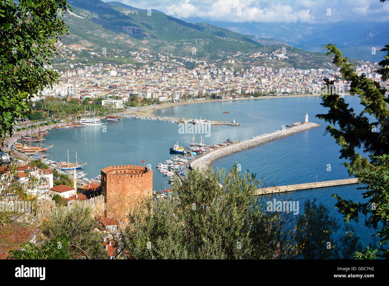 Port of Alanya Turkey Stock Photo - Alamy