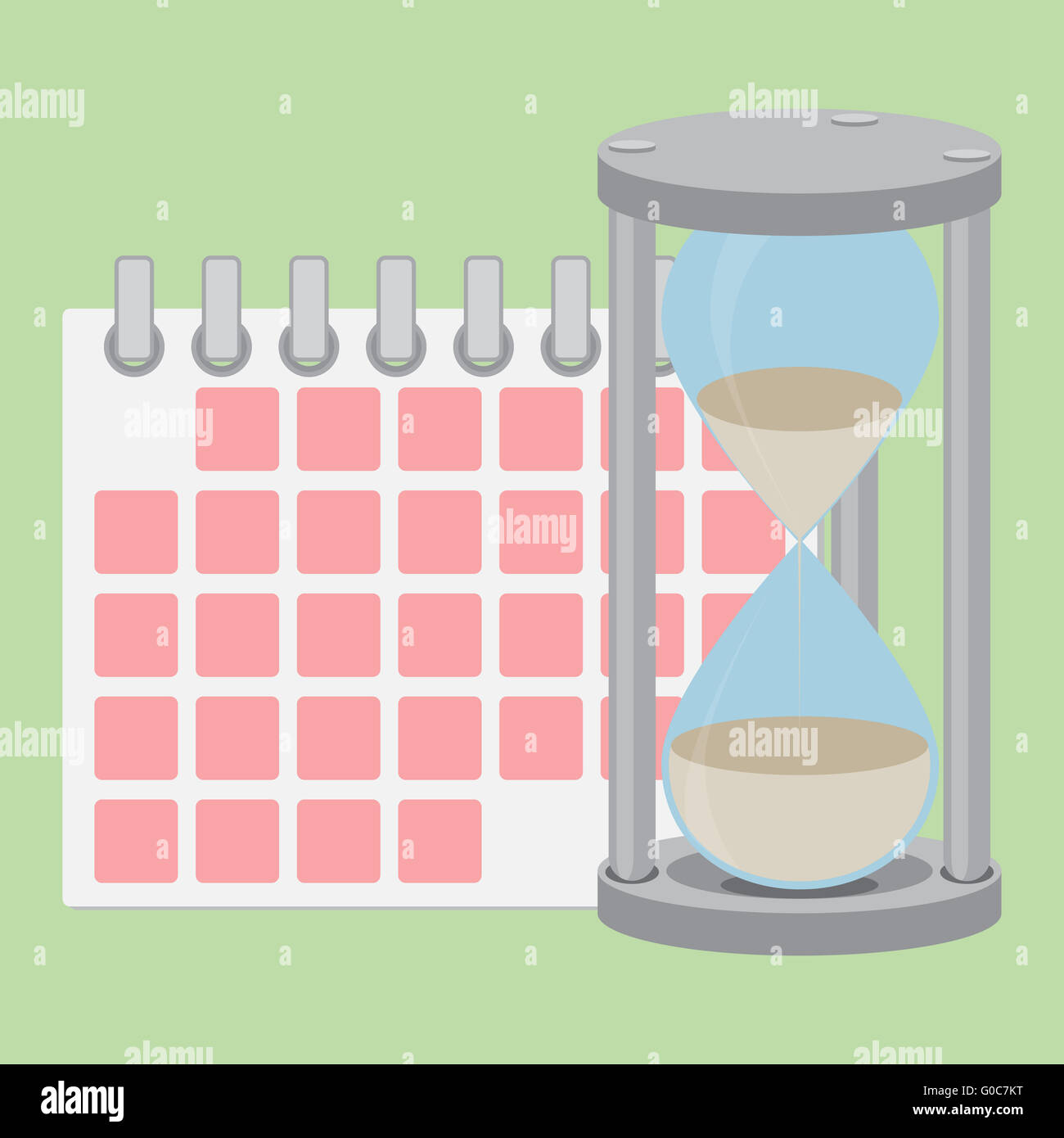 Time management flat. Time is money, management time concept and ...