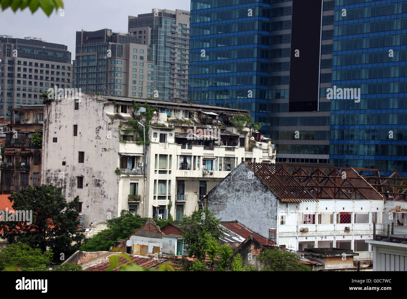 Old And new in saigon Stock Photo - Alamy