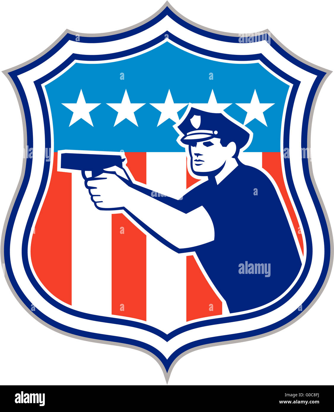 American man flag gun hi-res stock photography and images - Alamy