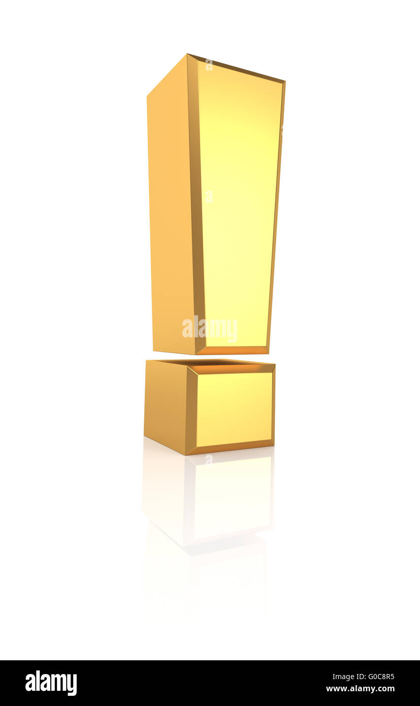 Gold exclamation mark symbol hi-res stock photography and images - Alamy