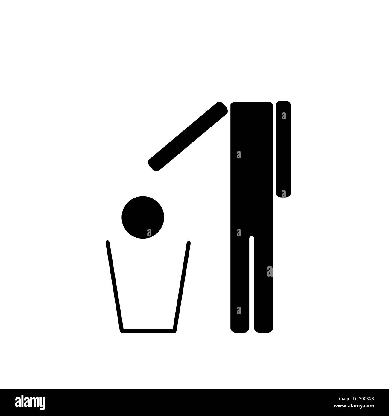 The man throws in the trash his head Stock Photo - Alamy