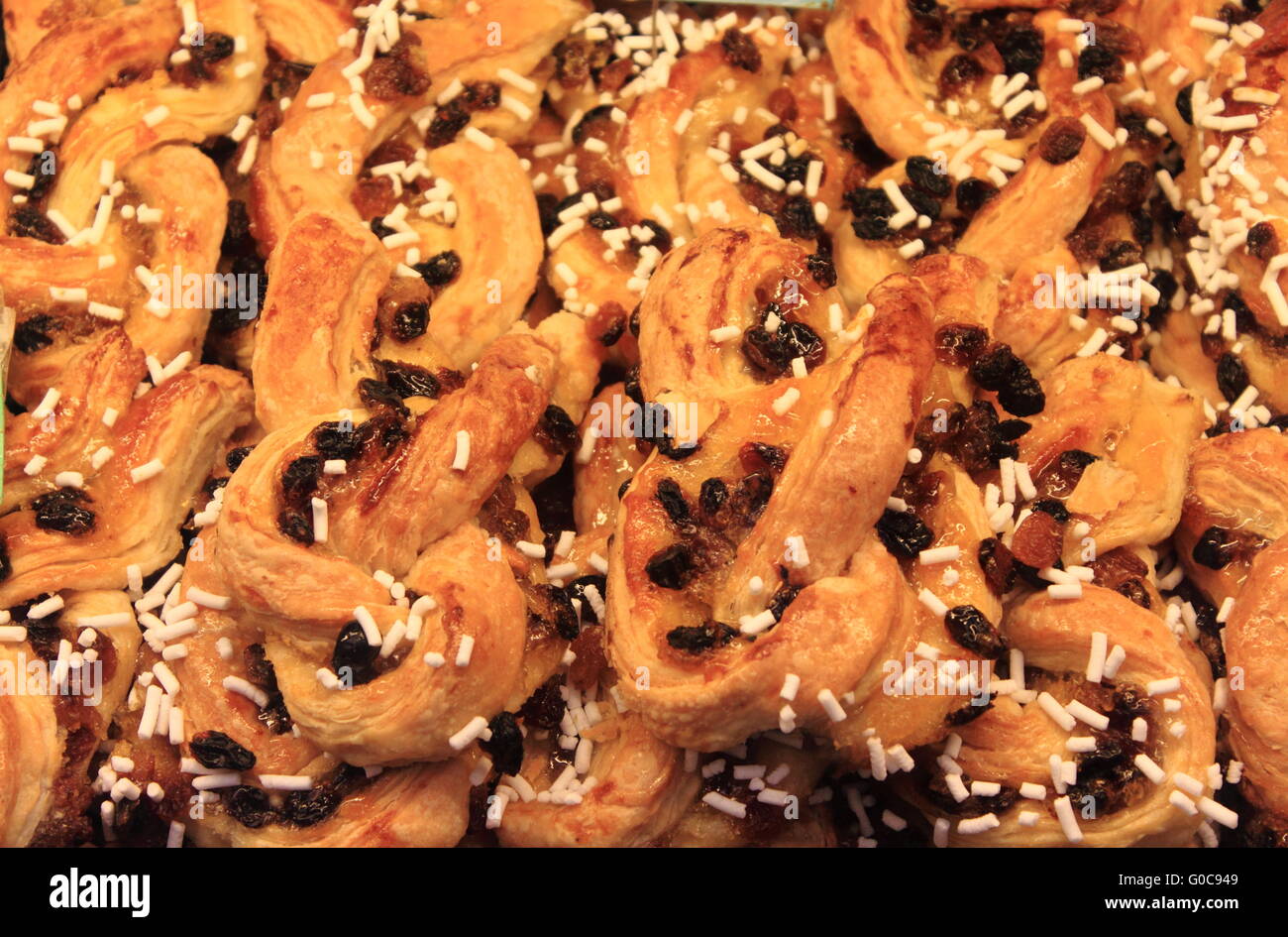 Tray of fresh danish pastries Stock Photo - Alamy
