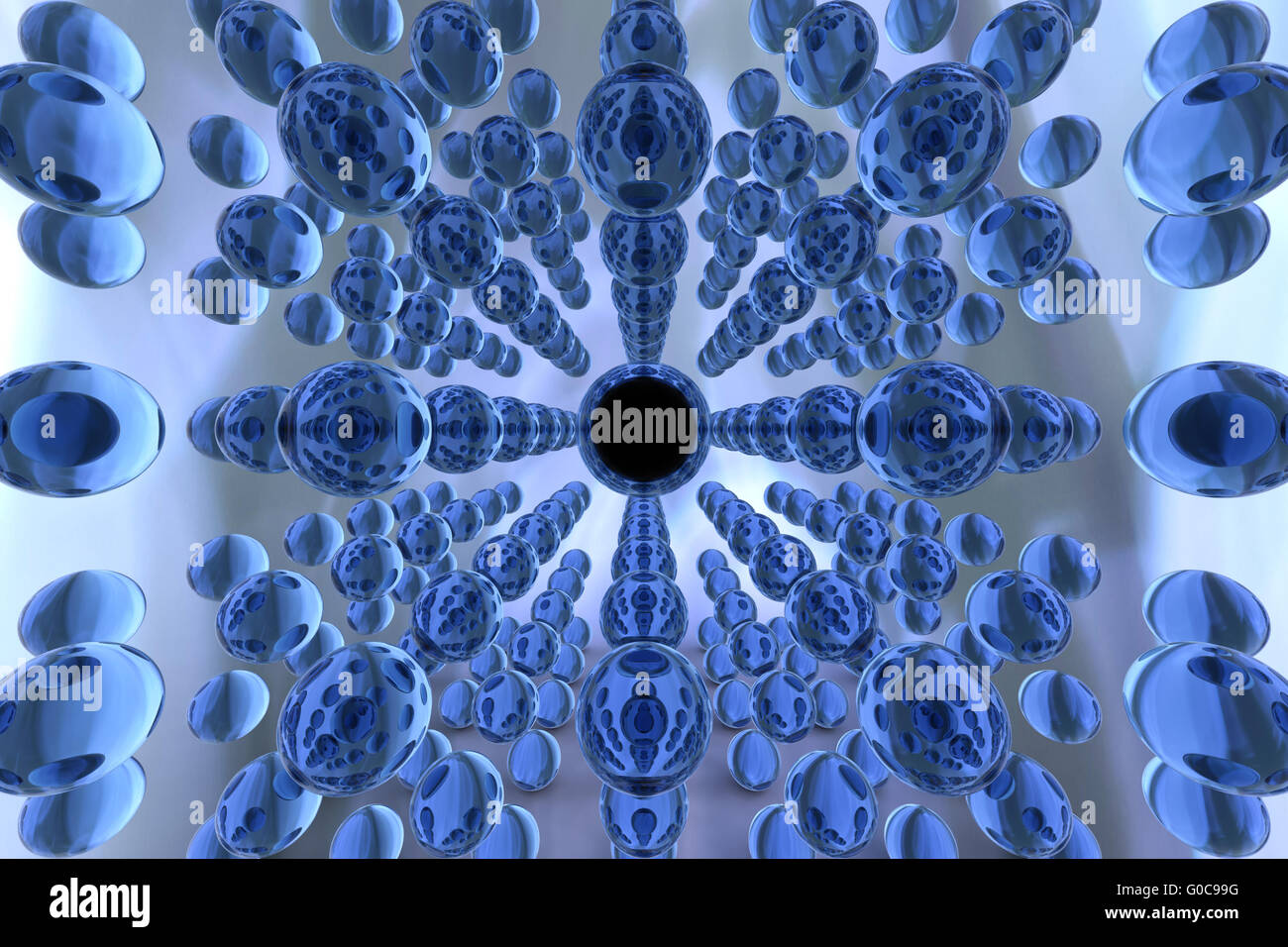 A lot of balls, flying into infinity Stock Photo - Alamy