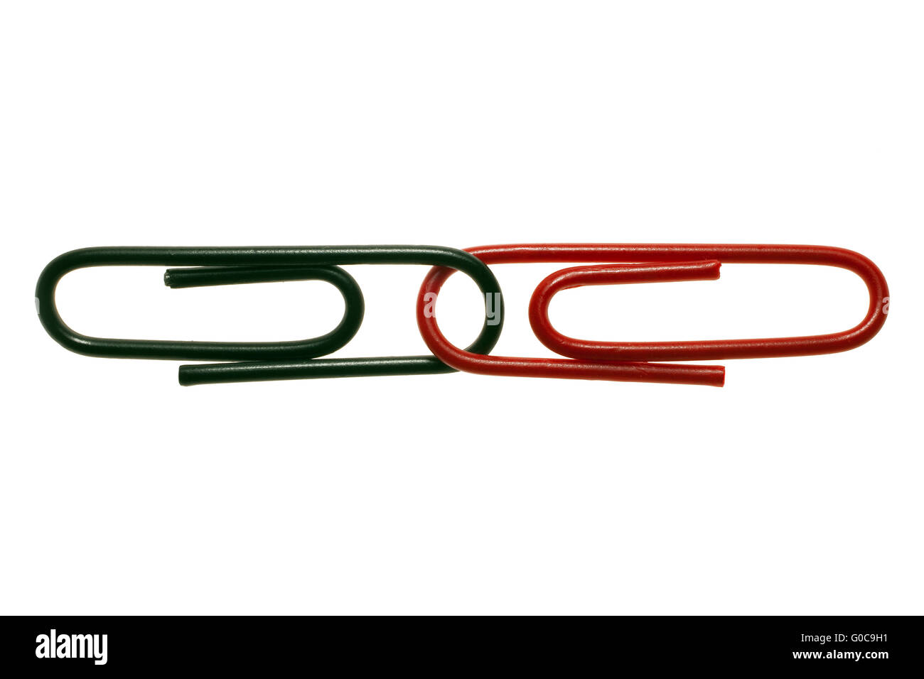 Black and red paper clips, symbolic image Stock Photo - Alamy