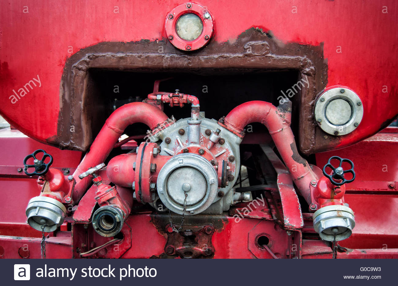 Vintage Fire Engine Pump Equipment Stock Photos & Vintage Fire Engine ...