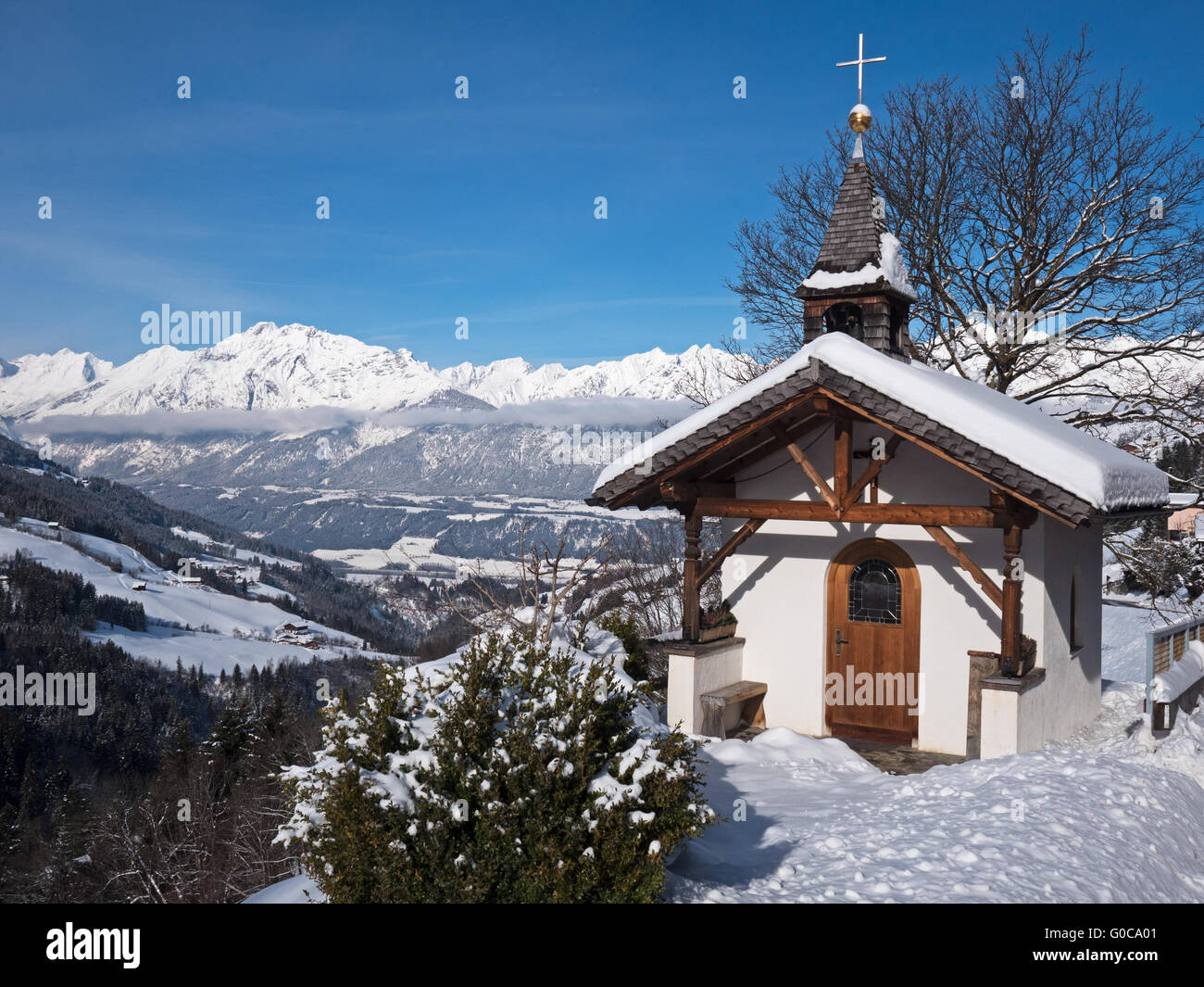 Mountain chapel in the Alps Stock Photo - Alamy