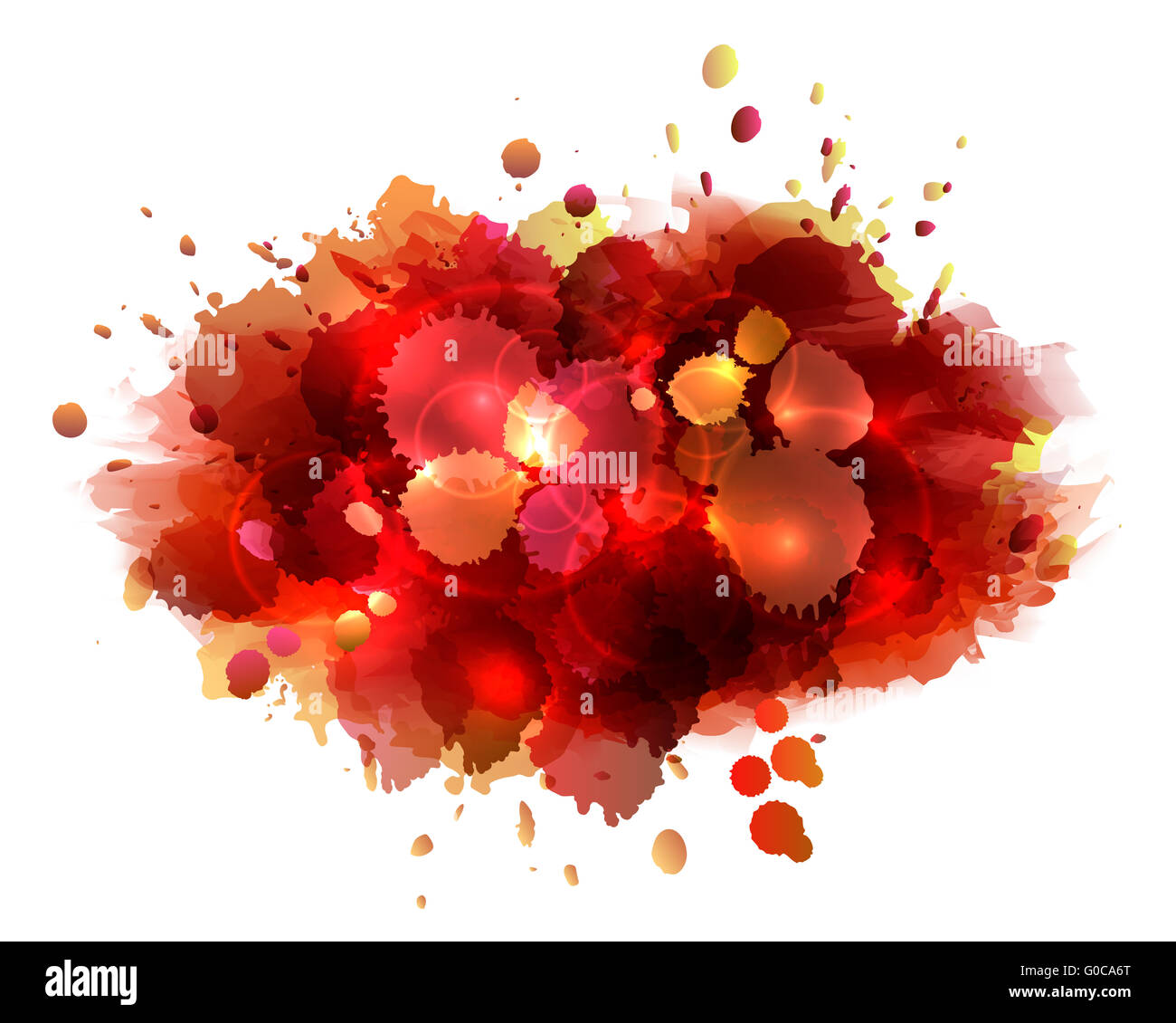 Abstract artistic background of red paint splashes Stock Photo - Alamy