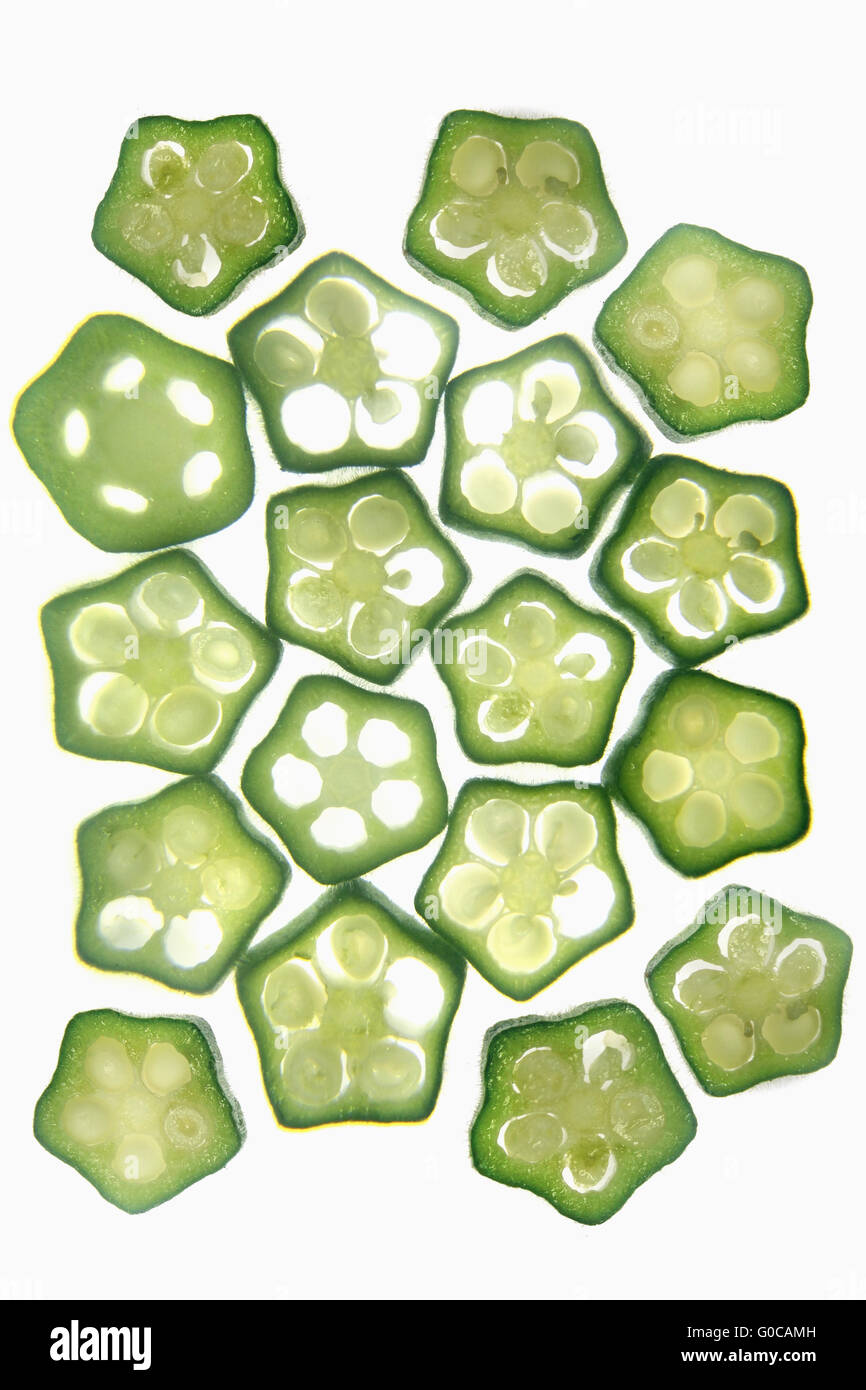 Okra cross section hi-res stock photography and images - Alamy