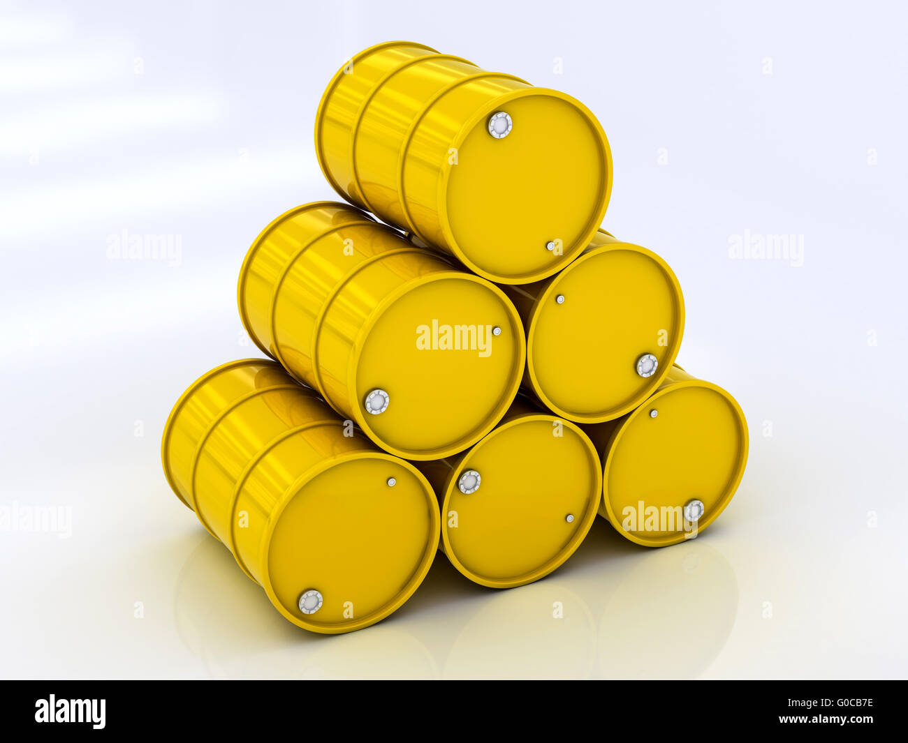 сhemical yellow barrels Stock Photo - Alamy