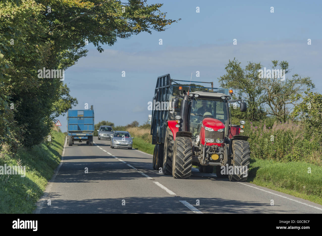 Tractors road hi-res stock photography and images - Alamy