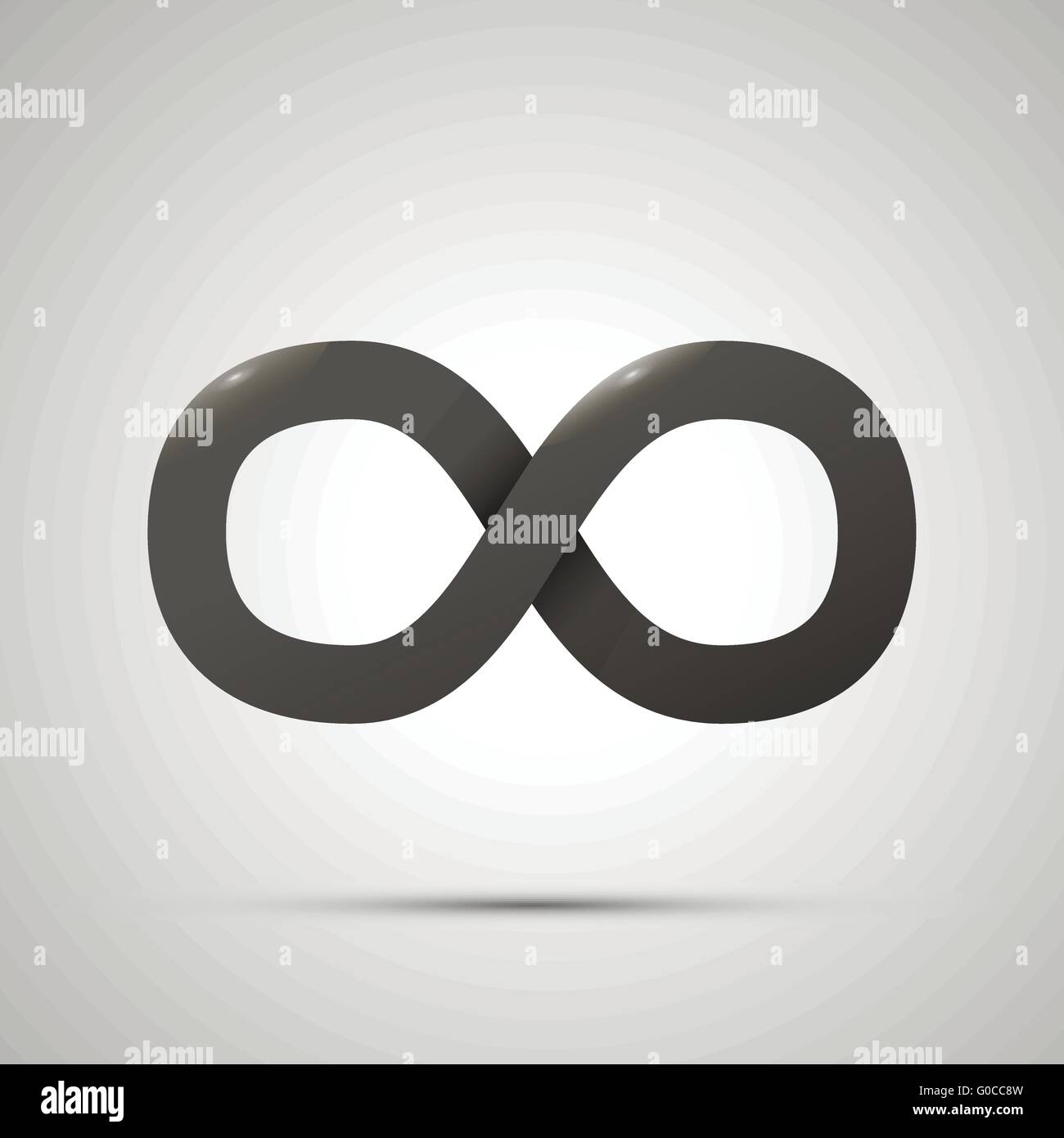 Black simple Infinity sign with shadow on white Stock Vector Image ...