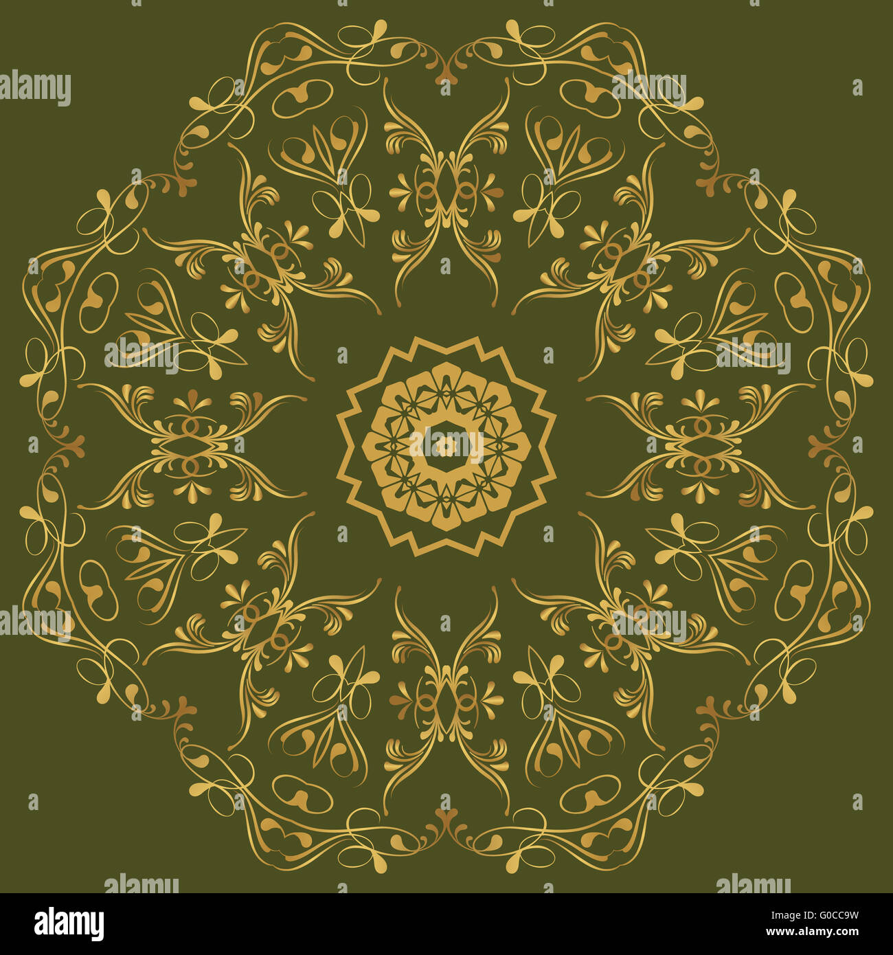 circular abstract pattern in Arabic style Stock Photo - Alamy