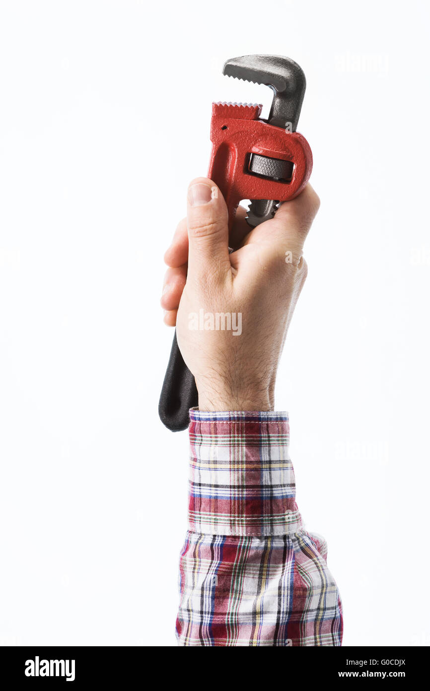 Hand holding pipe hi-res stock photography and images - Alamy