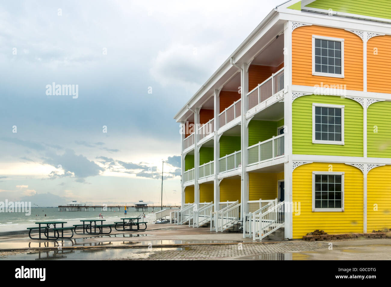 Colorful homes by the beach Stock Photo - Alamy