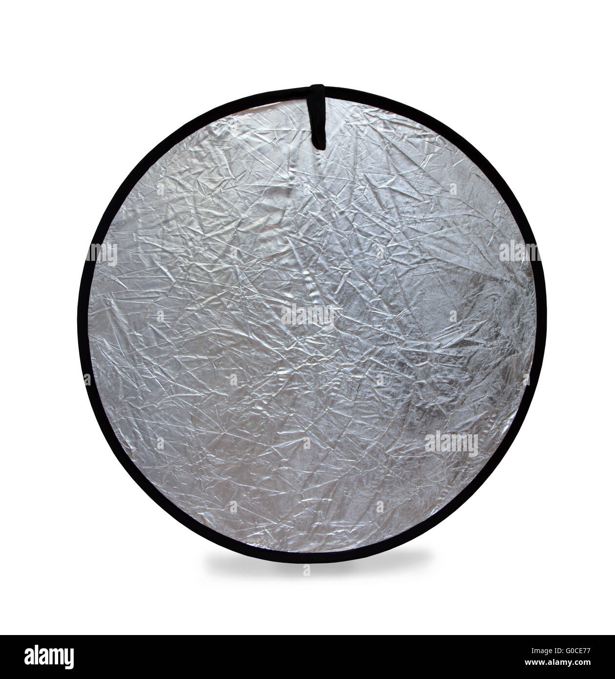 Isolated photo of a photography light reflector in silver Stock Photo ...