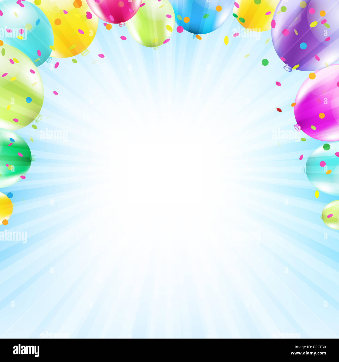 Birthday Card Design Template Balloon Illustration Stock Photo - Alamy