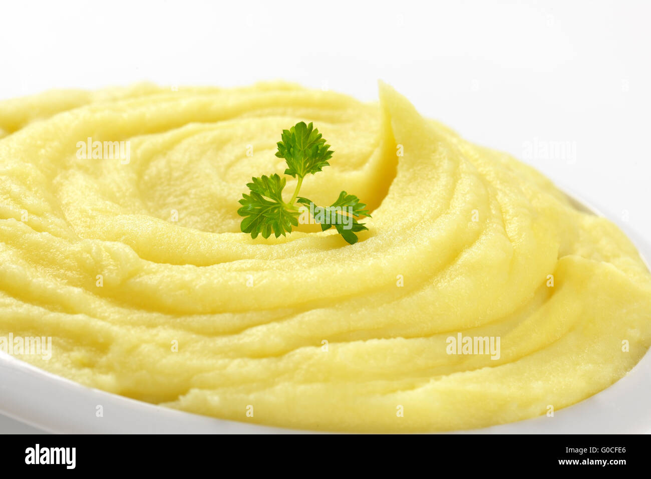 detail of mashed potato puree in white bowl Stock Photo - Alamy