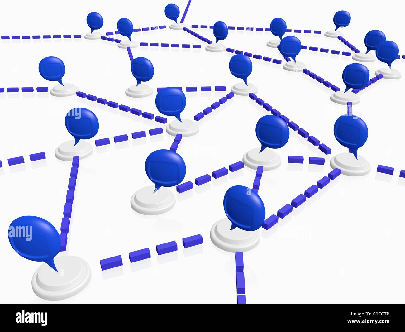 Community Chatting Network with Speech Bubbles Stock Photo - Alamy