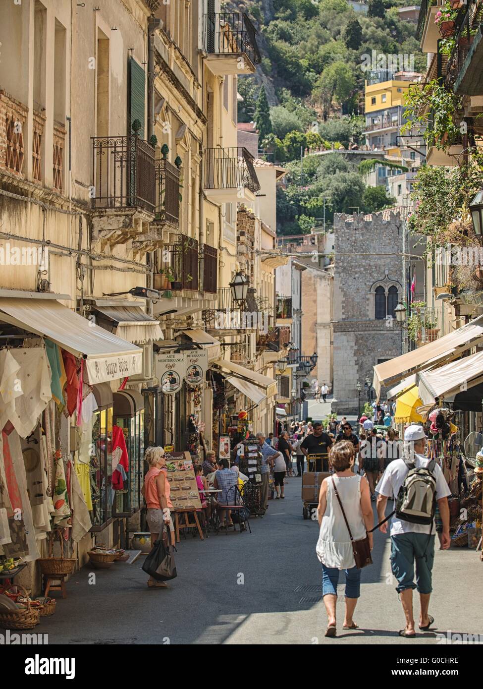 City street with lots of stalls leading to the anc Stock Photo - Alamy