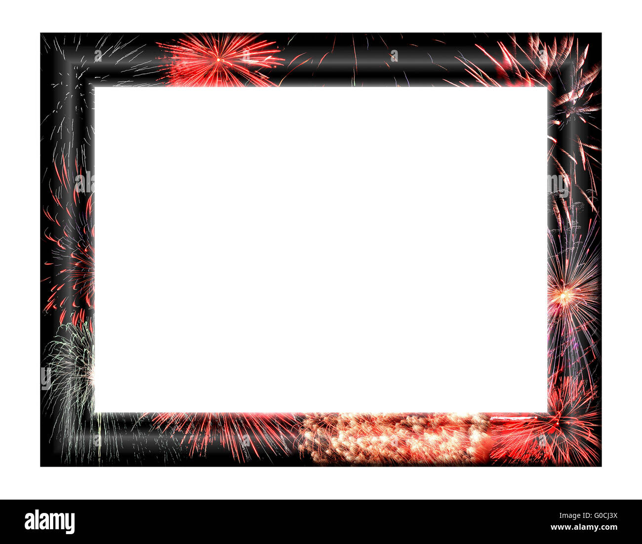 Frame with fireworks Stock Photo - Alamy