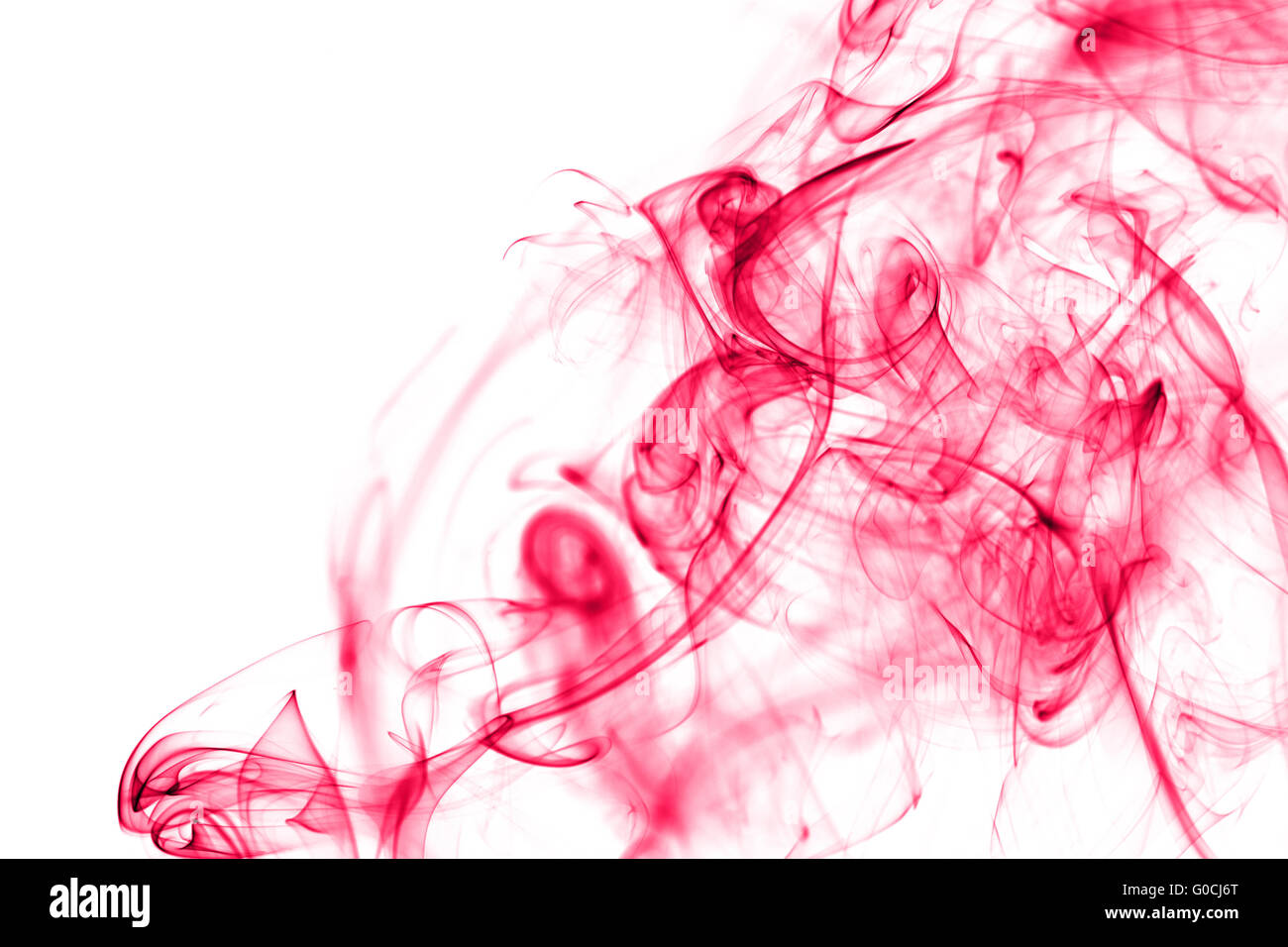 Beautiful smoke on the white background - macro photo Stock Photo - Alamy