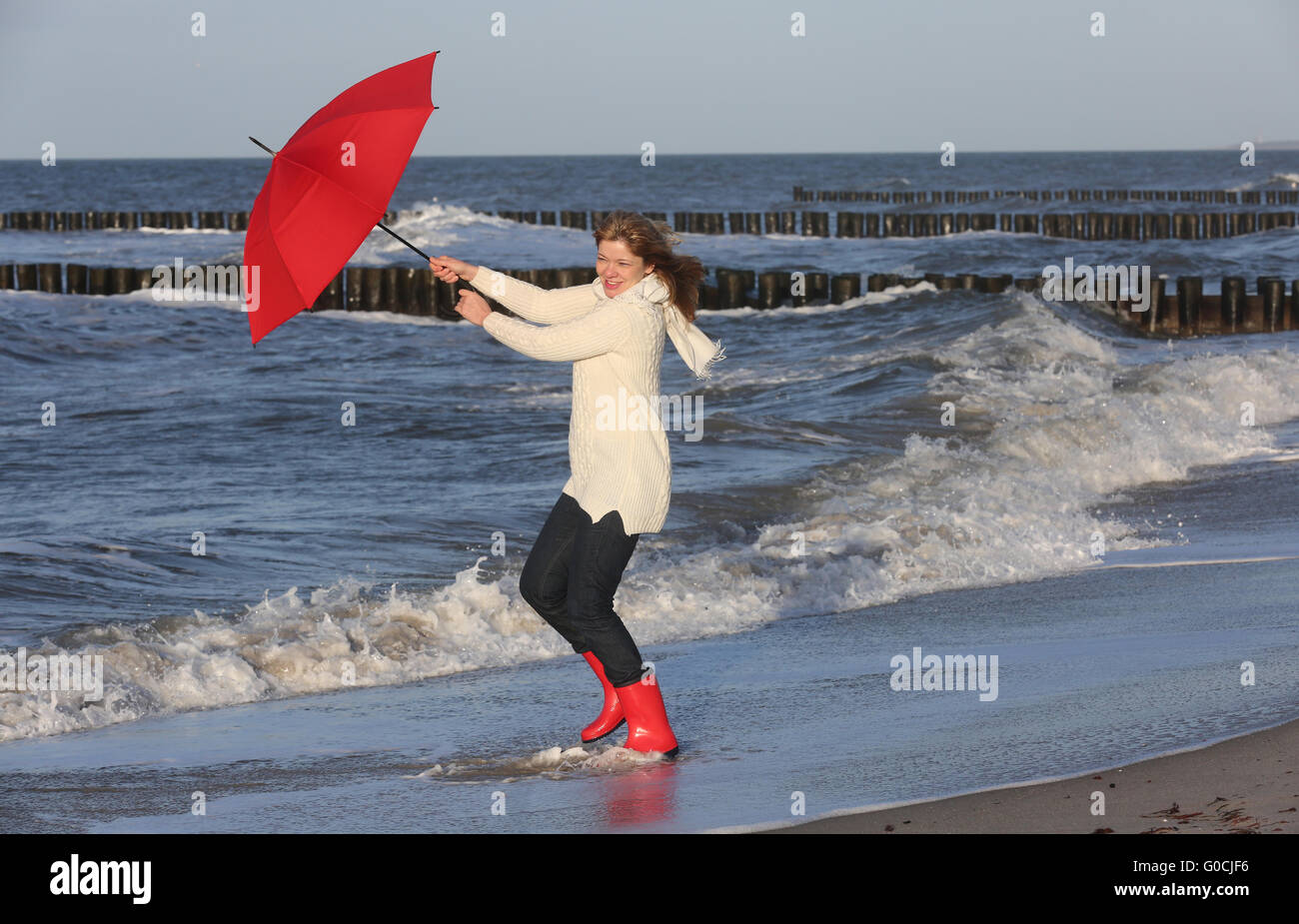 Umbrella rain wind hi-res stock photography and images - Alamy